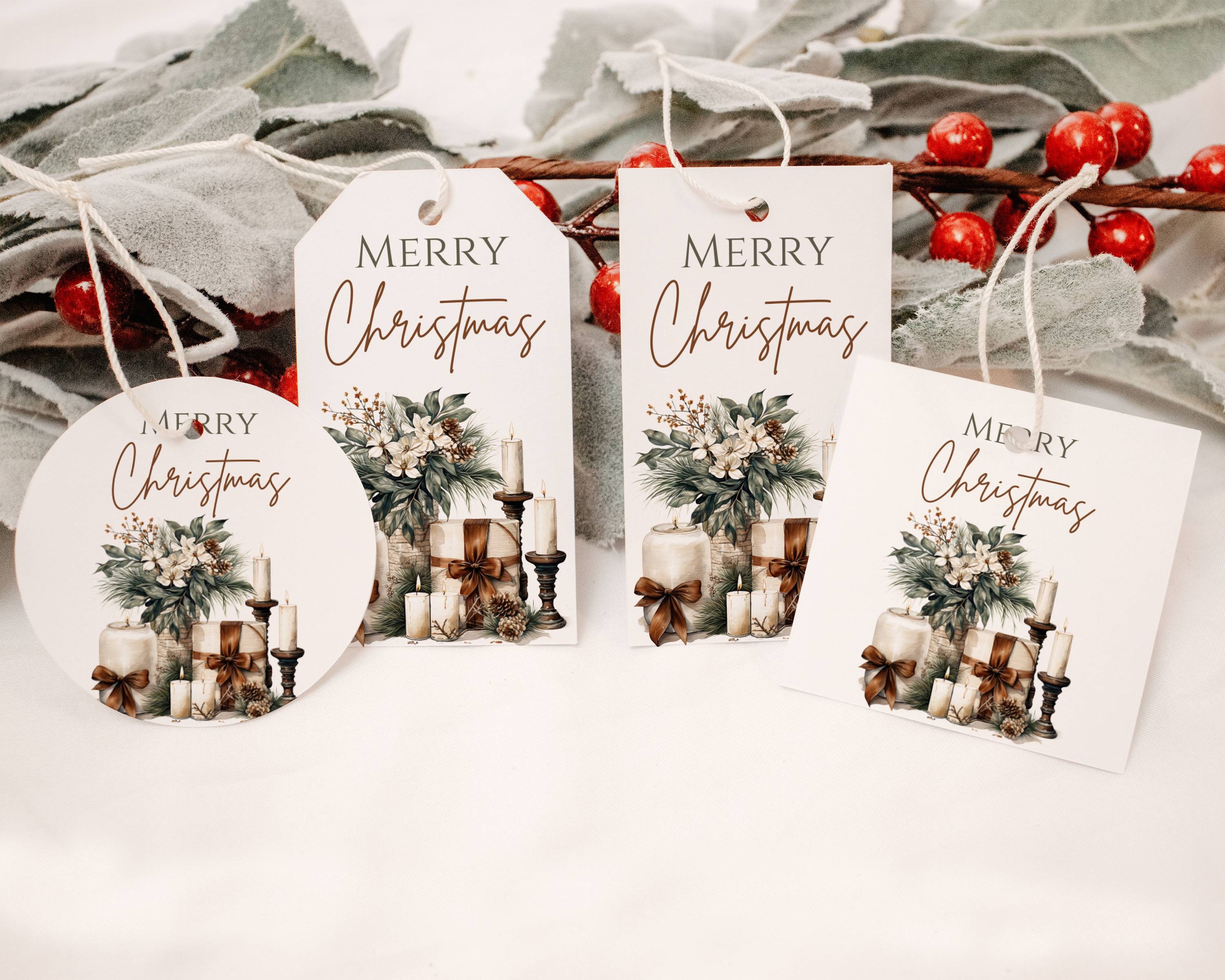 Merry Christmas Gift Tag Printable, Printable Christmas Gift Tag ...