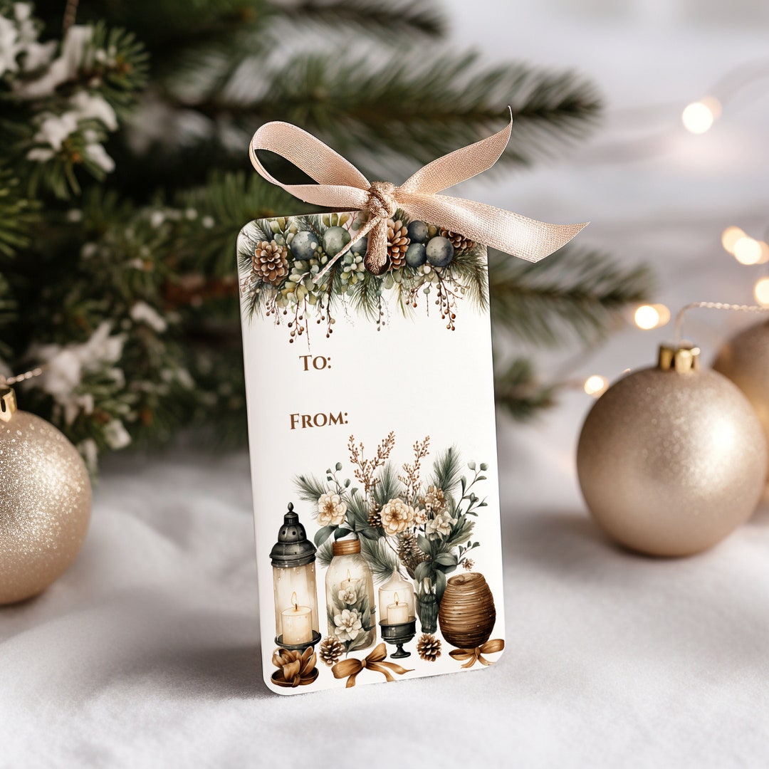 Merry Christmas Gift Tag Printable, Printable Christmas Gift Tag ...