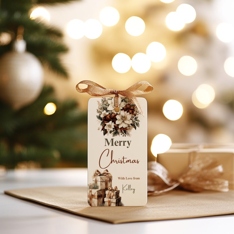 Merry Christmas Gift Tag Printable, Printable Christmas Gift Tag ...