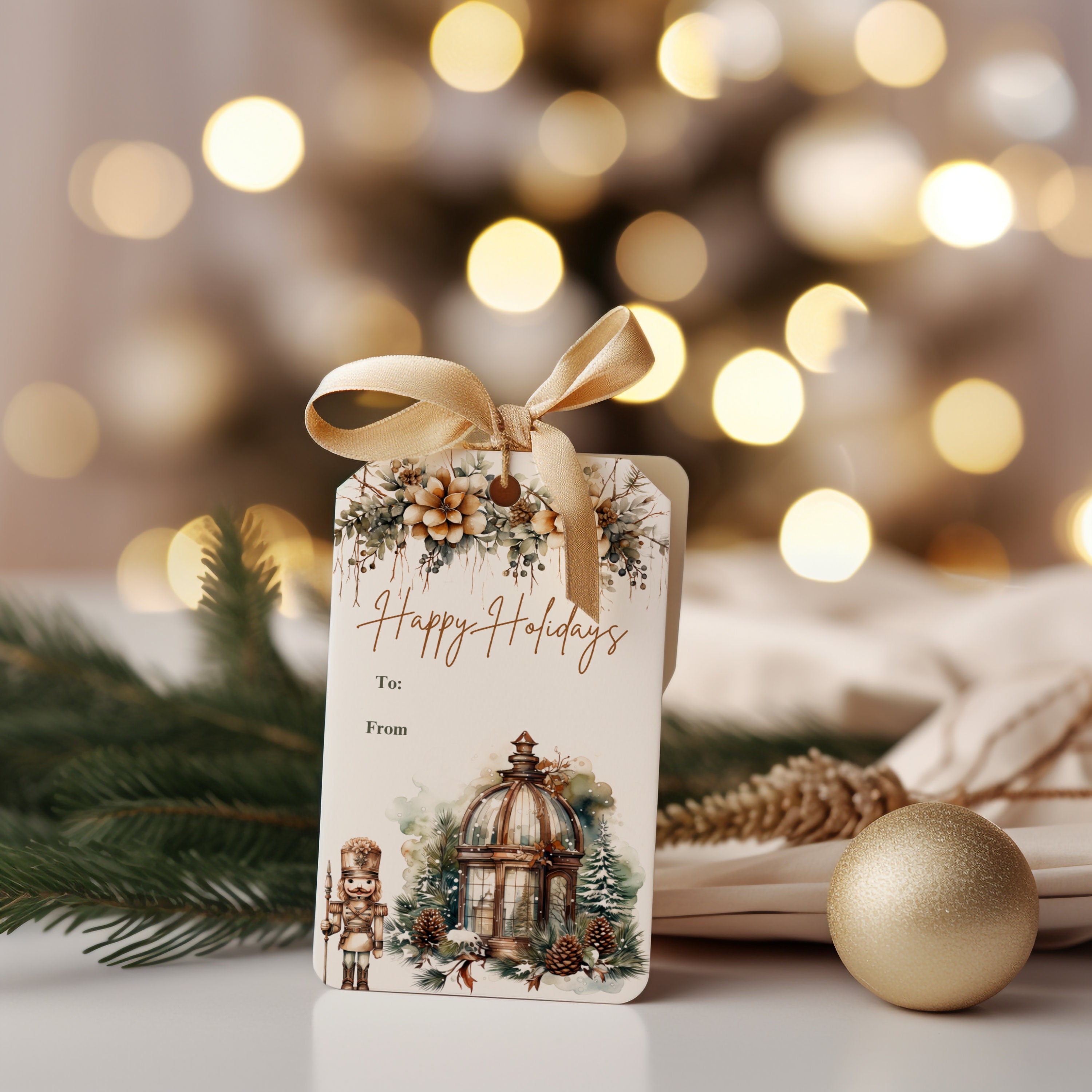 Merry Christmas Gift Tag Printable, Printable Christmas Gift Tag ...