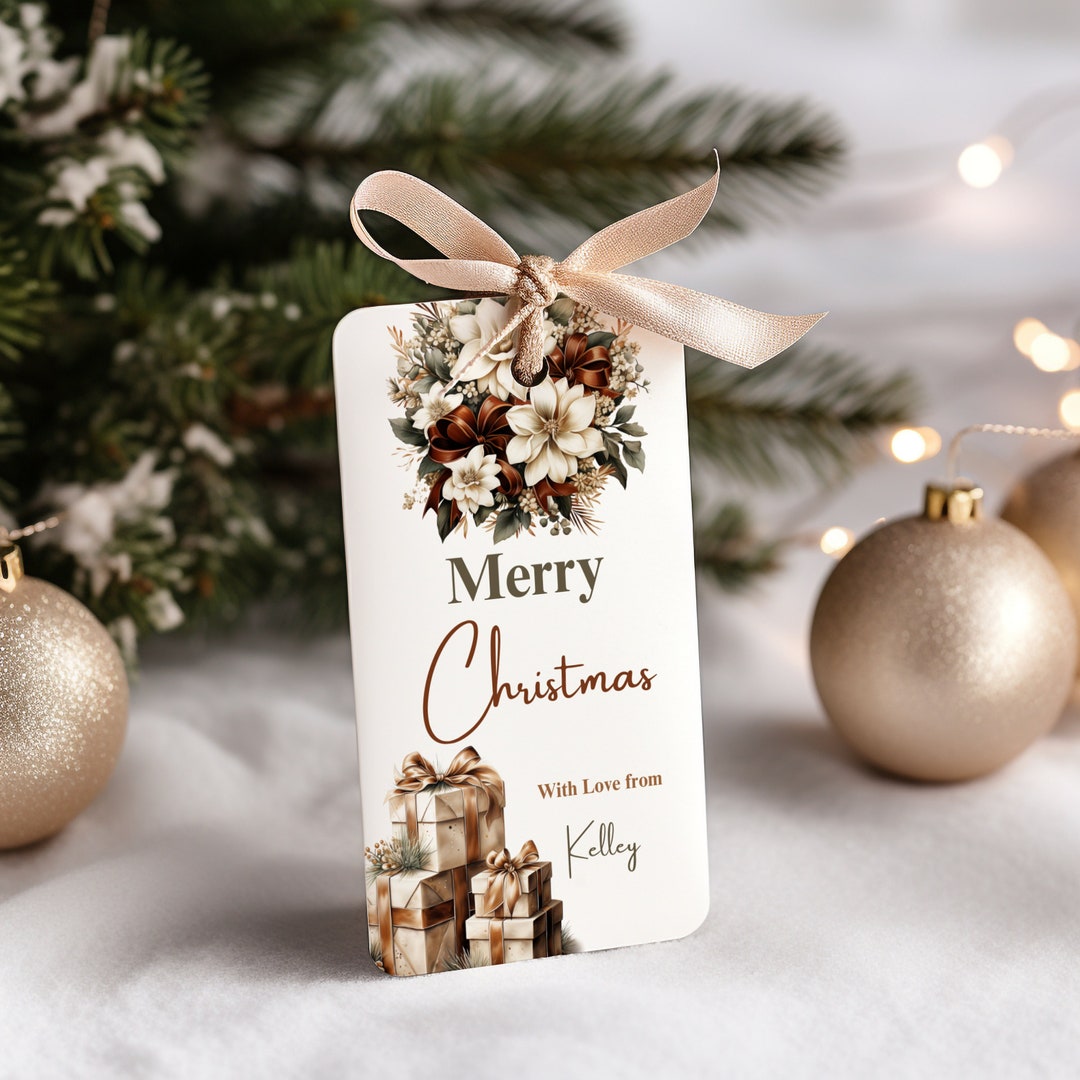 Merry Christmas Gift Tag Printable, Printable Christmas Gift Tag ...