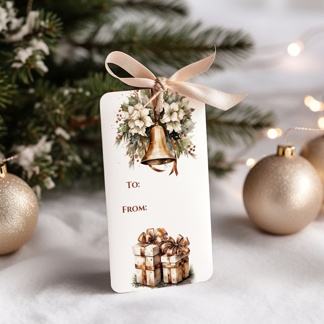 Merry Christmas Gift Tag Printable, Printable Christmas Gift Tag ...