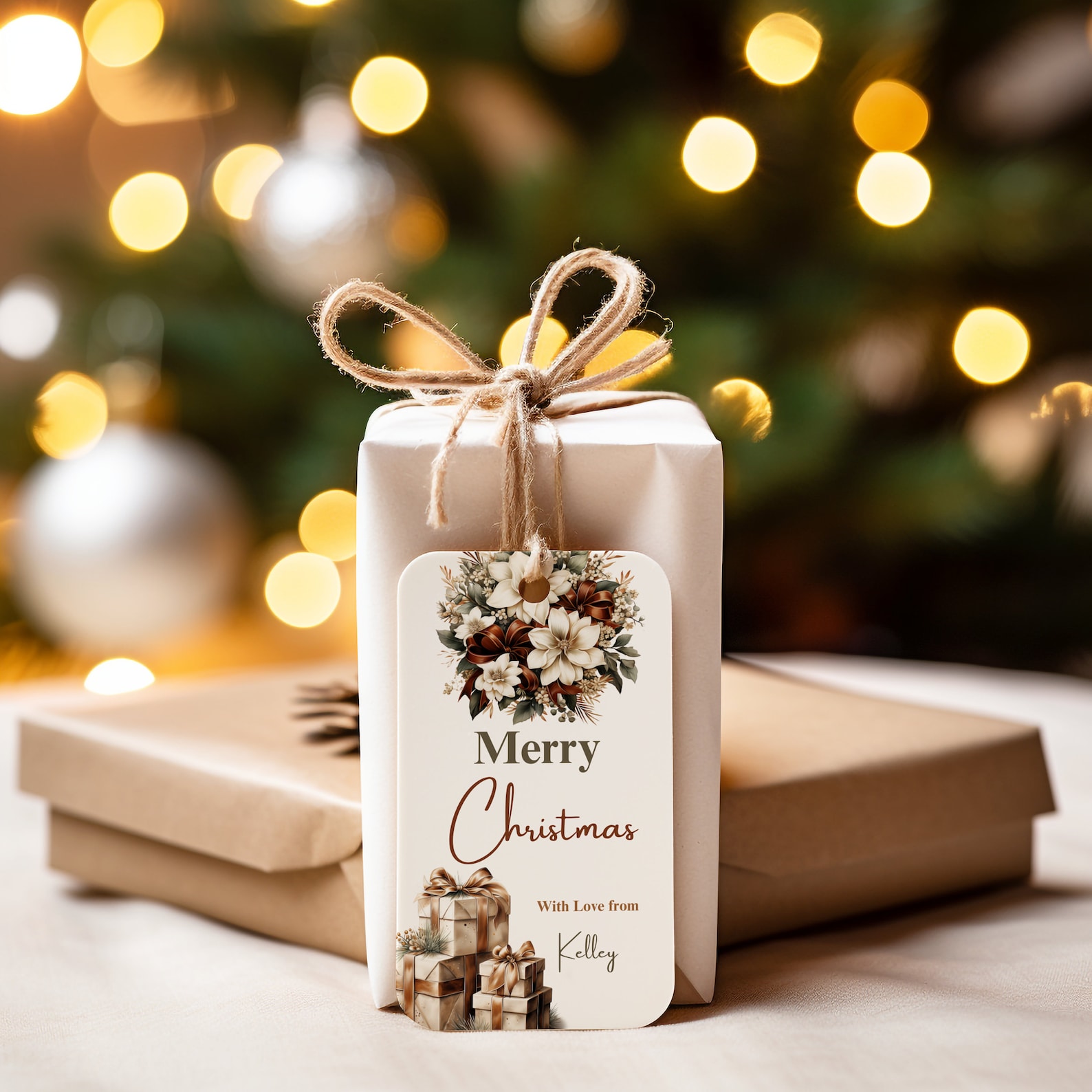 Merry Christmas Gift Tag Printable, Printable Christmas Gift Tag ...