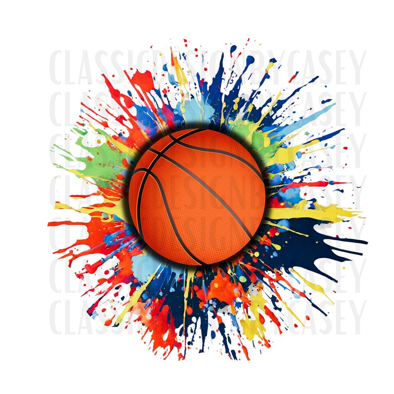 Colorful Paint Splash Basketball Clipart, High Resolution PNG With ...
