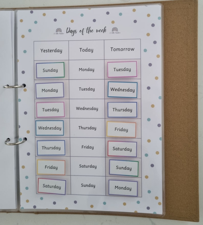 Days of the Week Ordering Activity Digital Download - Etsy