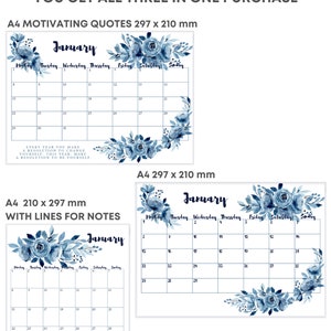 2024 Monthly Planner Calendar With Motivational QUOTES, 2024 Calendar ...