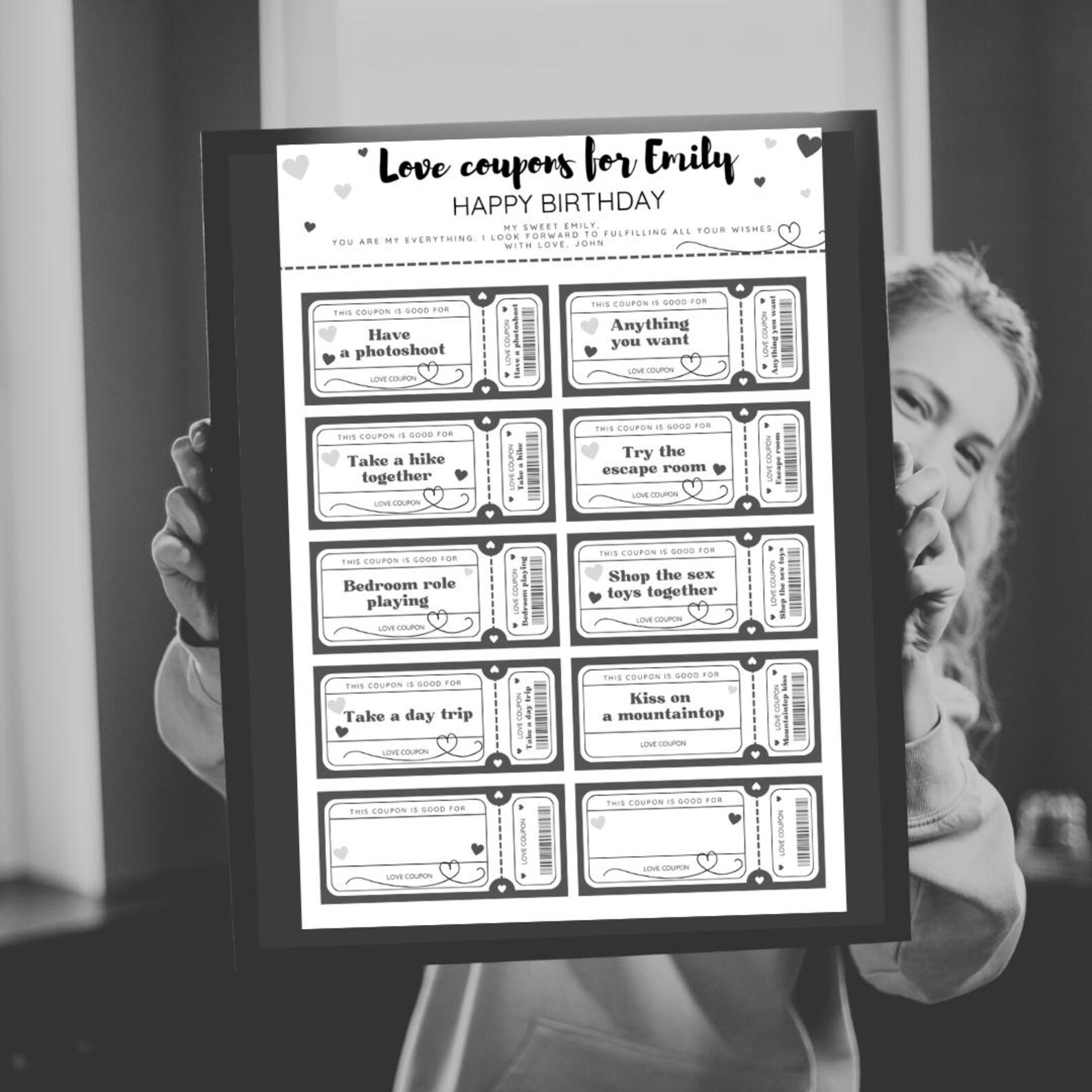 Customizable Birthday Coupon Book, Personalized Coupon Book, Gift, Last ...