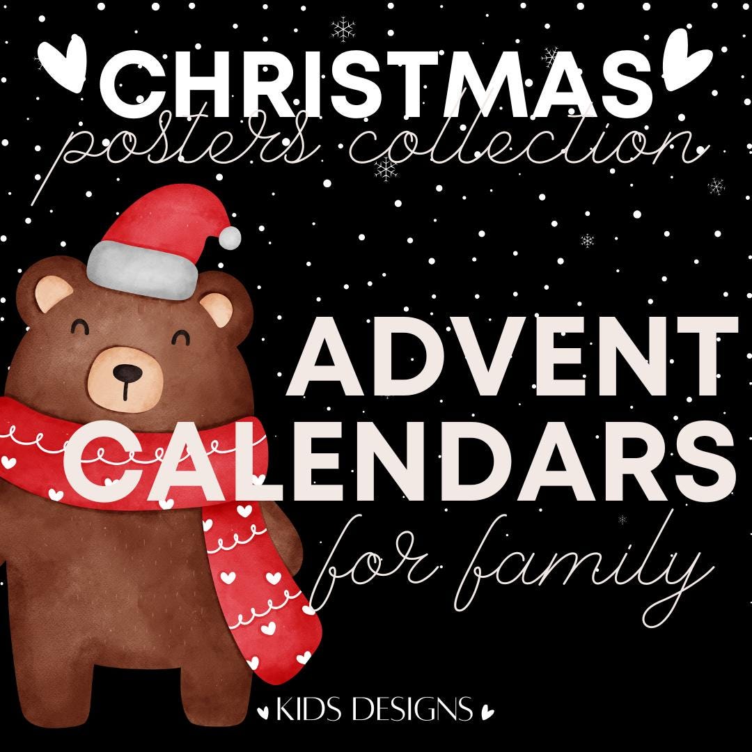 Personalized Family Christmas Advent Calendar, Printable Activities (A3 ...