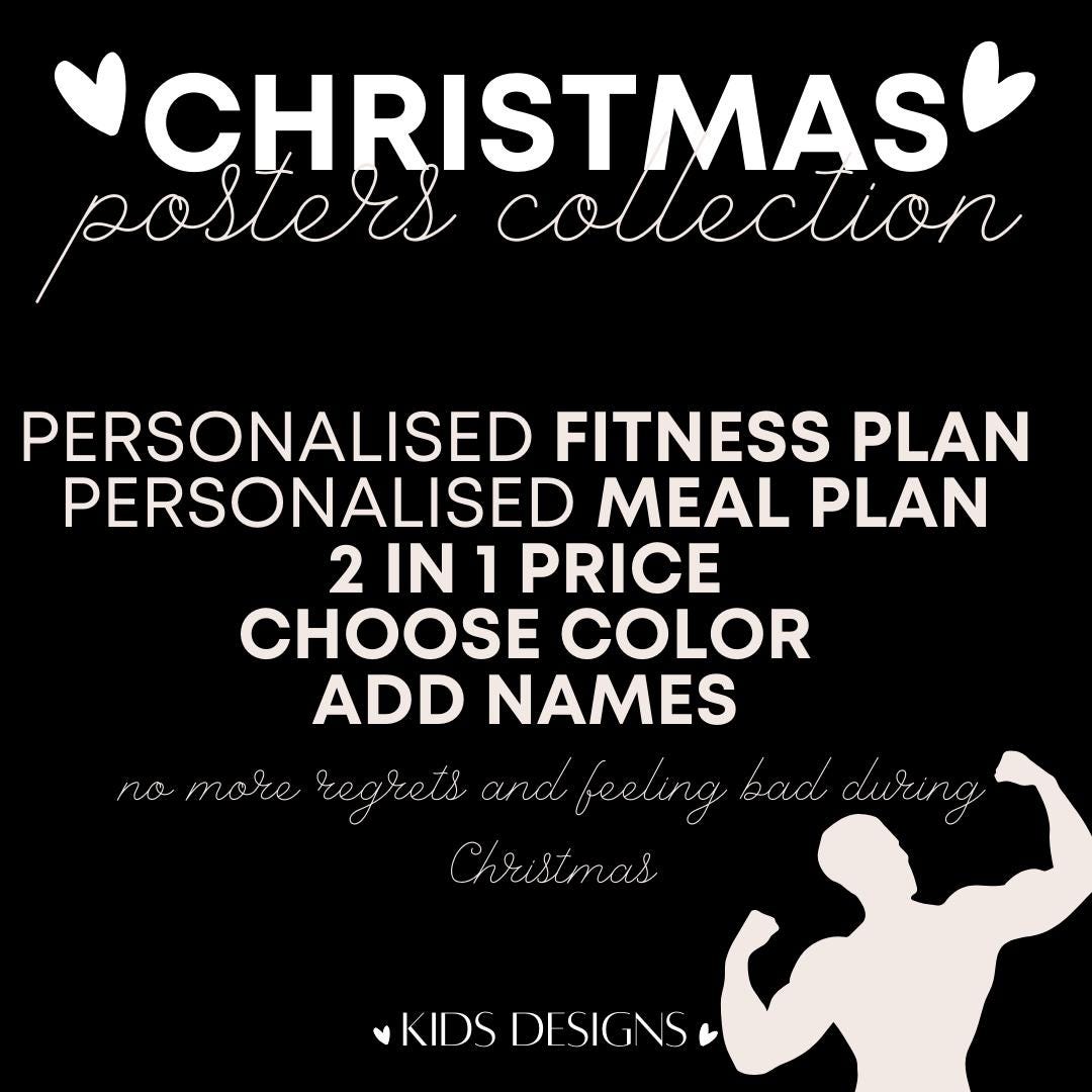 2 Fitness Advent Calendar&meal Plan, Christmas Calendar, Workout ...