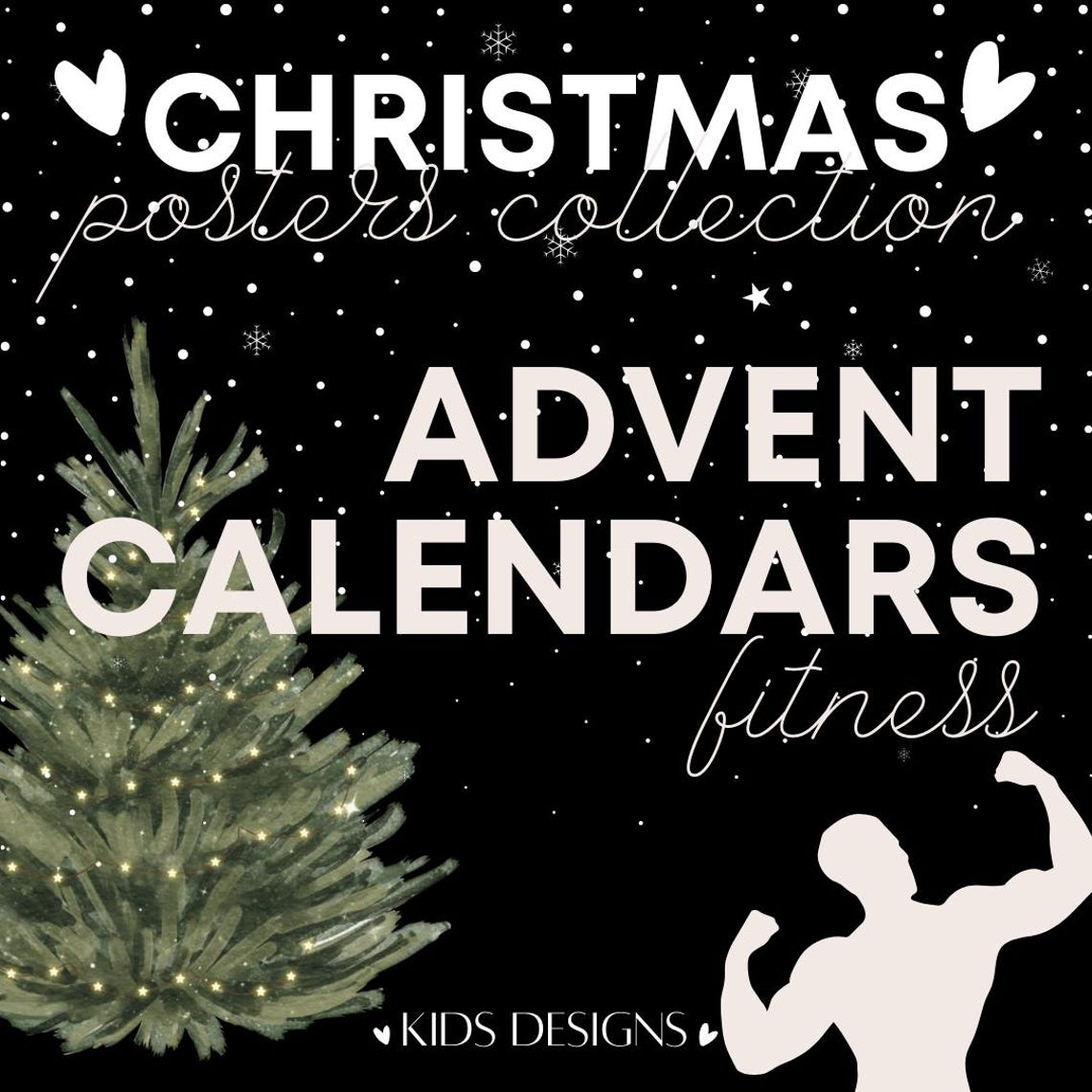 2 Fitness Advent Calendar&meal Plan, Christmas Calendar, Workout ...