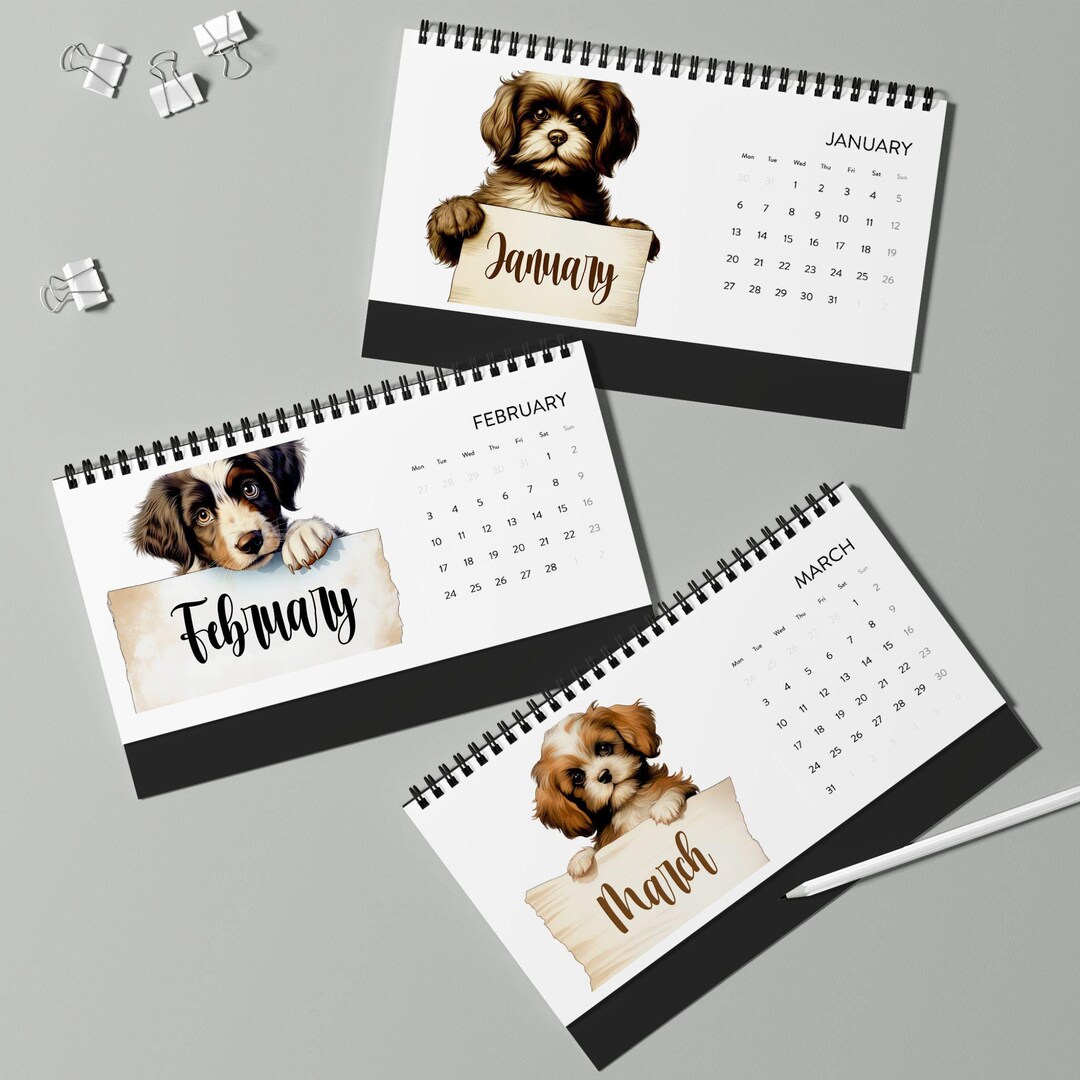 2025 Simplex Desktop Calendar for Dog Lovers Gift Ideas for Holiday ...