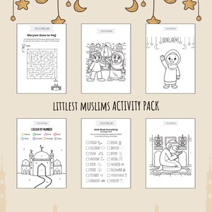 12 PACK Littlest Muslims Activity Pack - Ramadan, I SPY, Colouring ...
