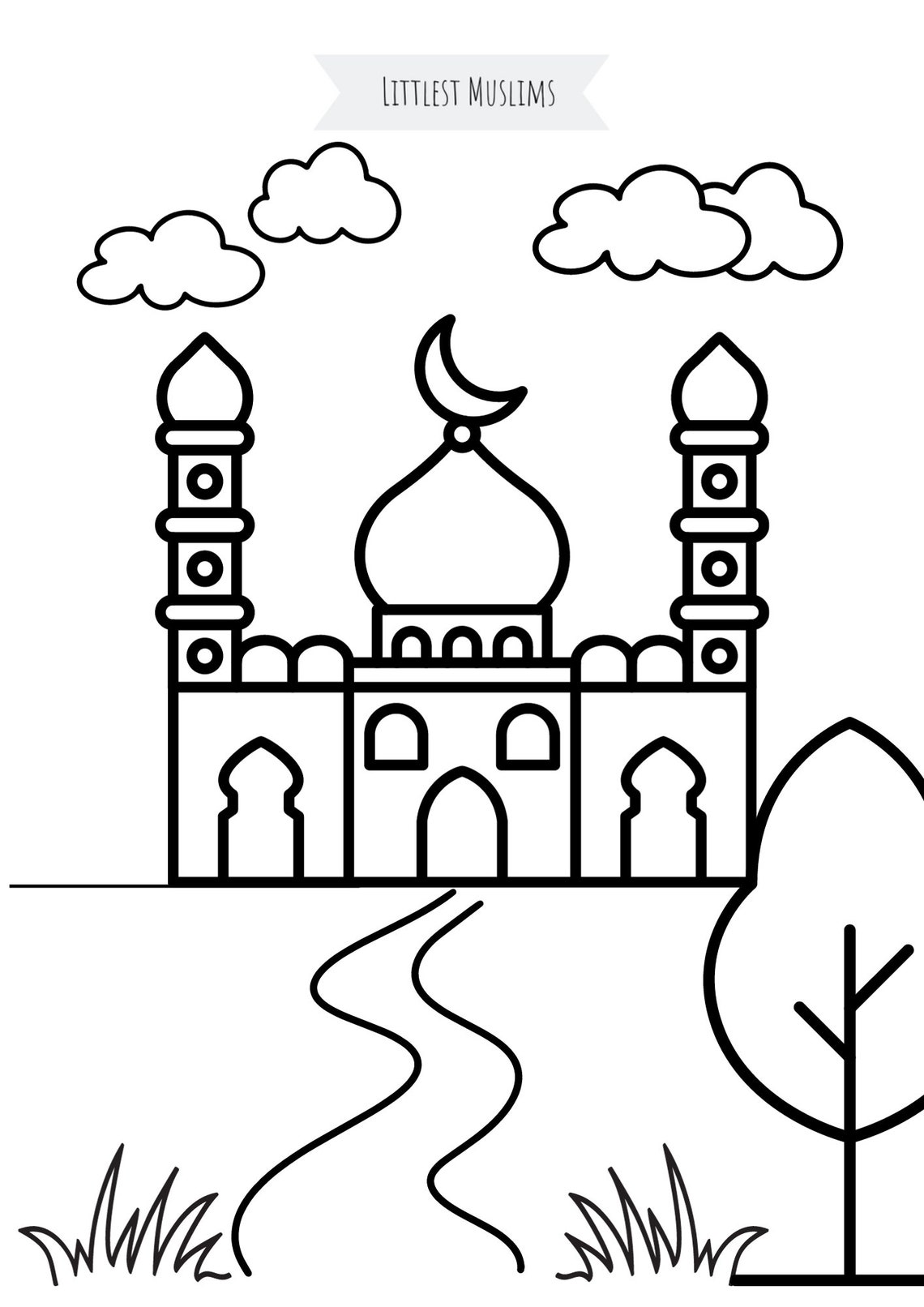 Masjid Colouring Activity Islamic Themed Downloadable Print - Etsy