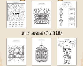 6 PACK Littlest Muslims RAMADAN Activity Pack - Iftar, Ramadan ...