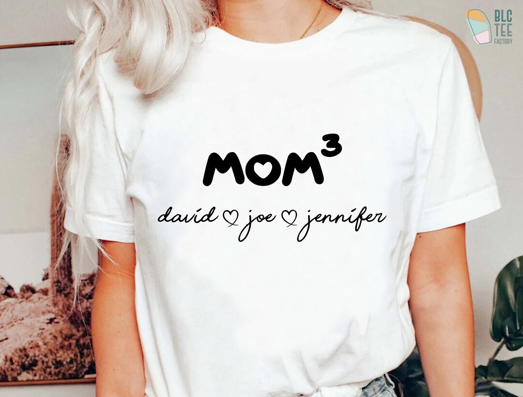 Custom Personalization Mom Kids Name T-shirt, Mothers Day Gift ...