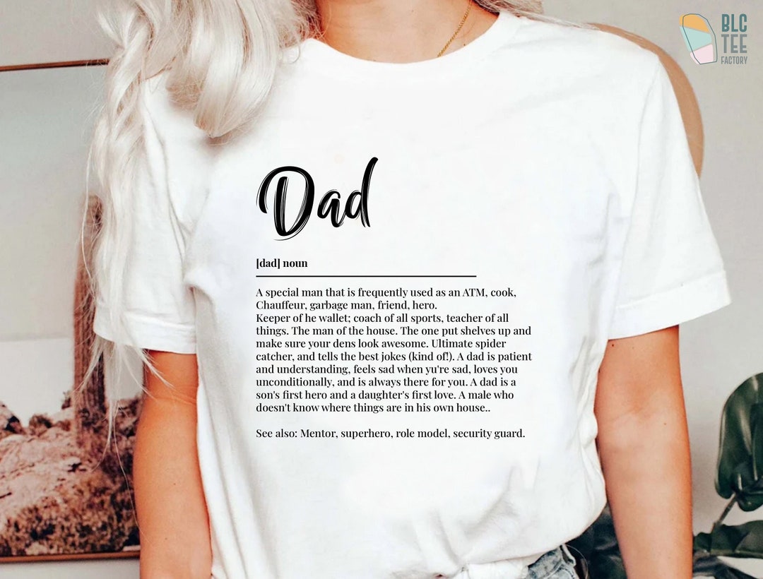 Dad Definition T-shirt, Funny Trendy Father Daddy Shirt, Cool New Dad ...