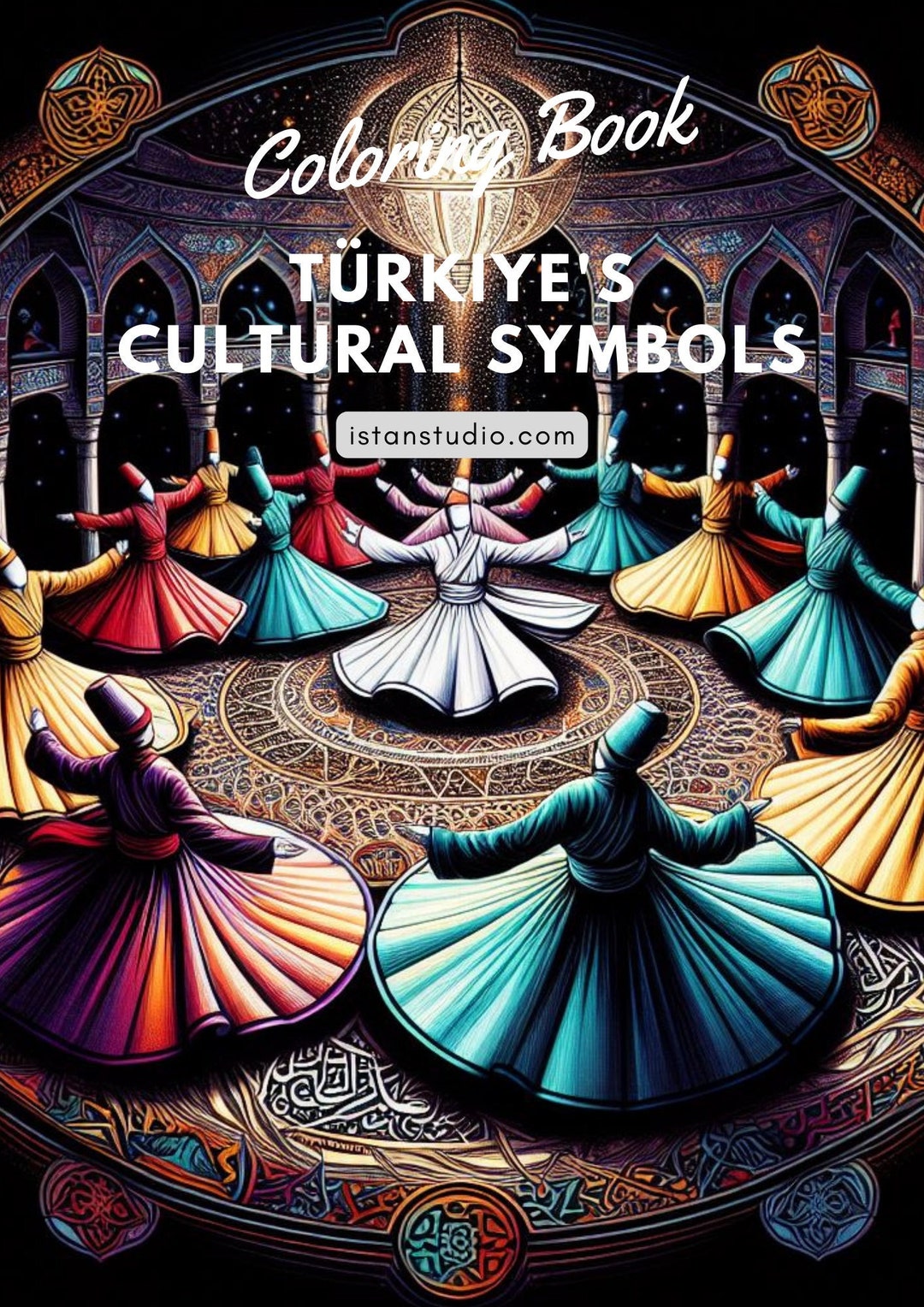 Turkiyes Cultural Symbols Coloring Book, Printable PDF, Antalya ...