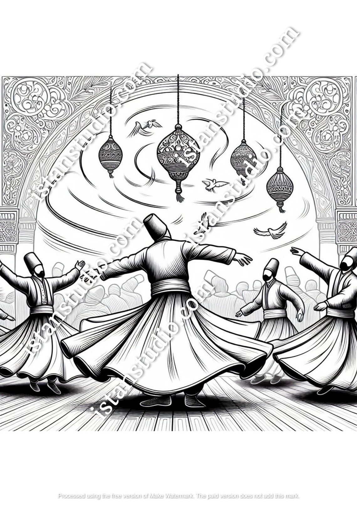 Turkiyes Cultural Symbols Coloring Book, Printable PDF, Antalya ...