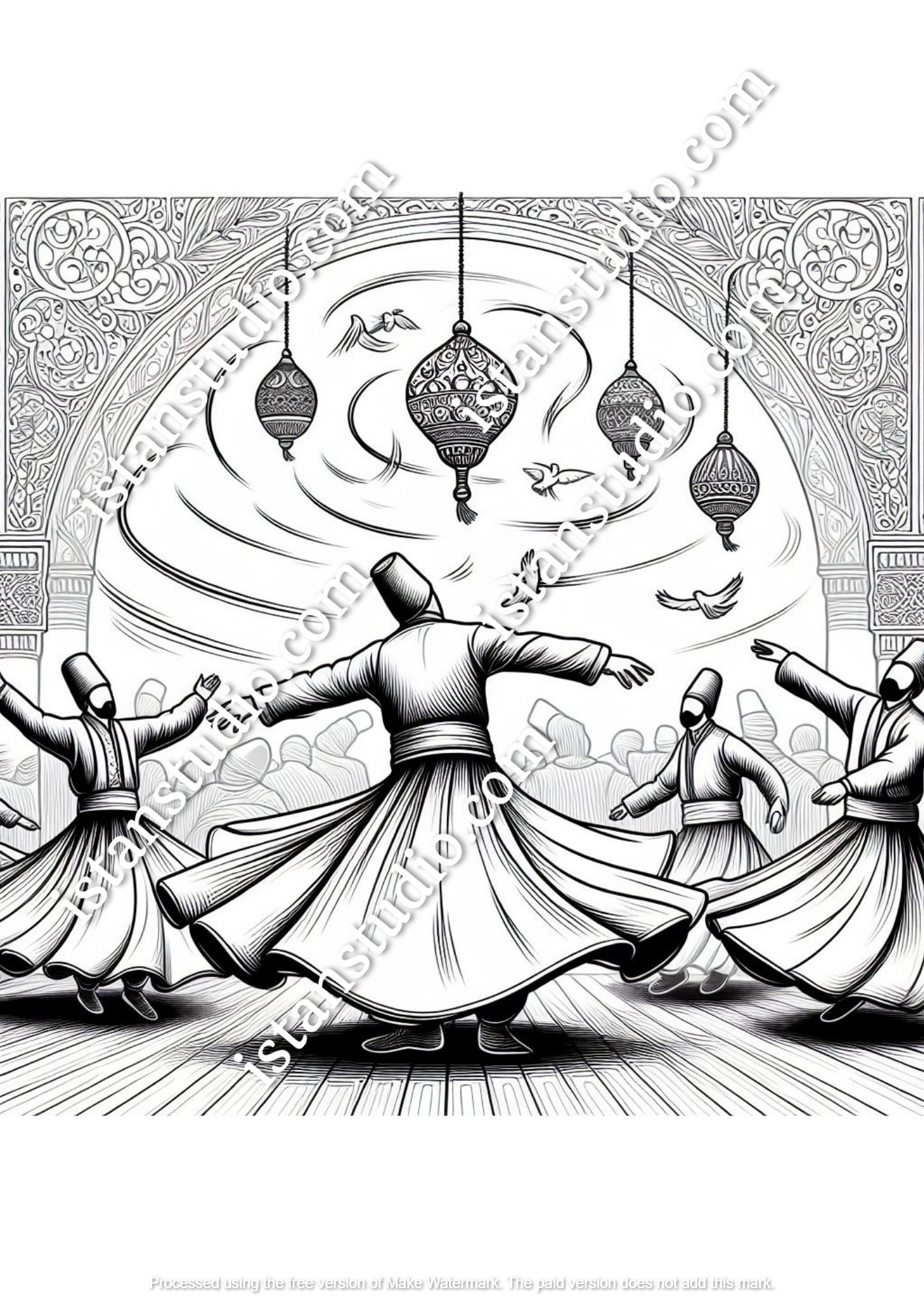 Turkiyes Cultural Symbols Coloring Book, Printable PDF, Antalya ...