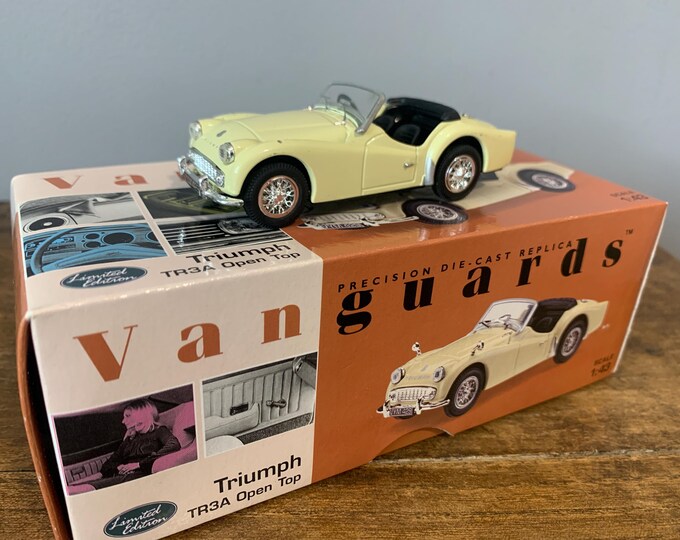 TRIUMPH TR3A 1957 - Yellow 1:43 Scale Model by Vanguards, Birthday Gift ...