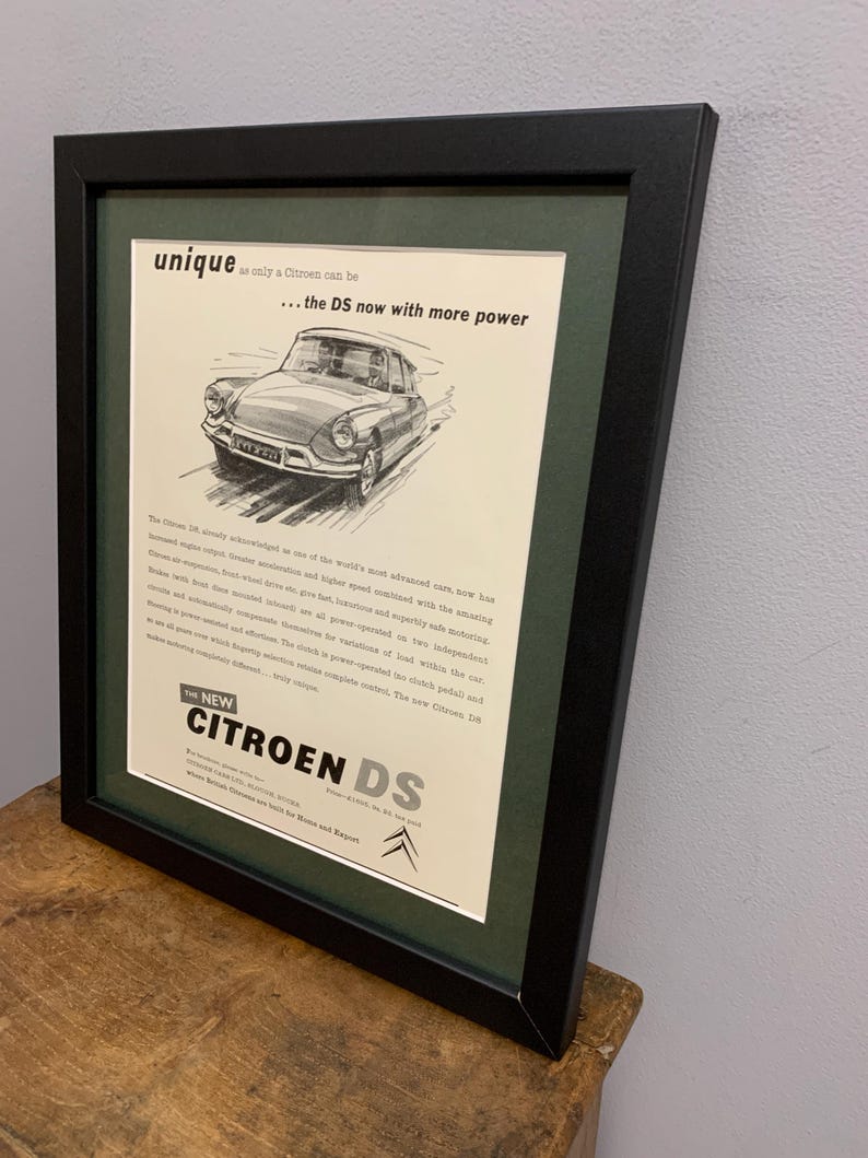 CITROEN DS Original 1961 Framed Advertising Wall Art Print Poster ...