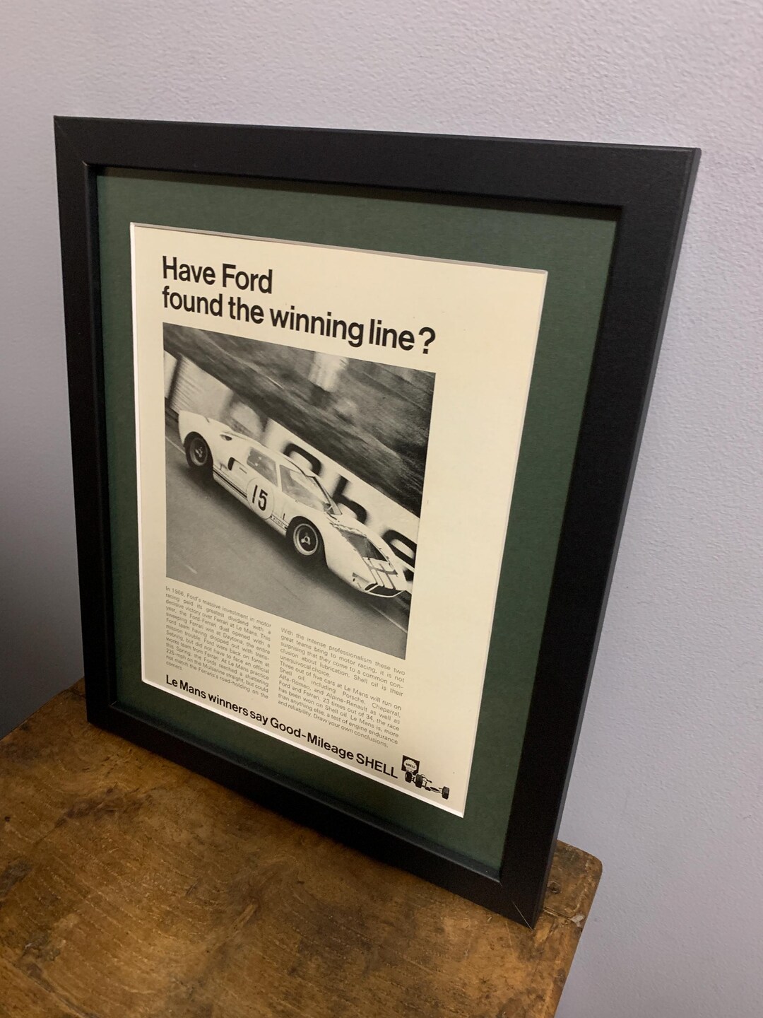 FORD GT40 1967 - Framed Original Wall Art Print Poster, Great Birthday ...