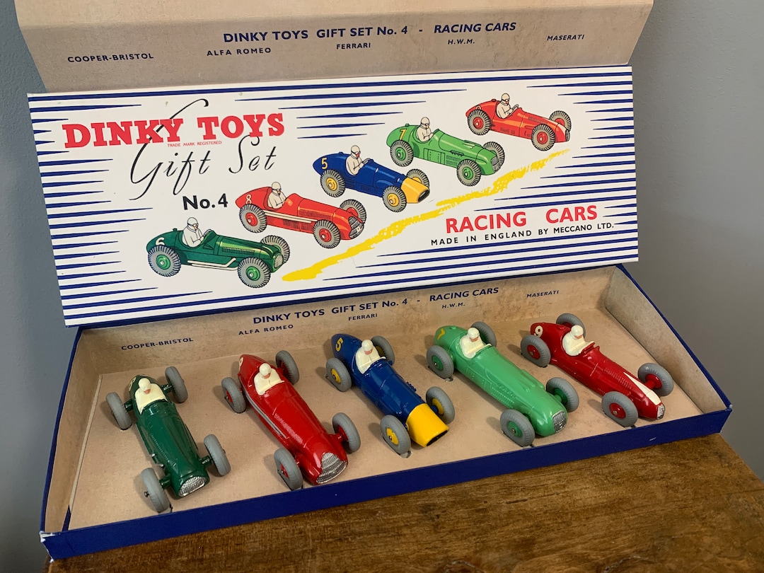 Vintage 1950's Dinky Racing Car Set No. 4 5 X Models VERY Rare ...