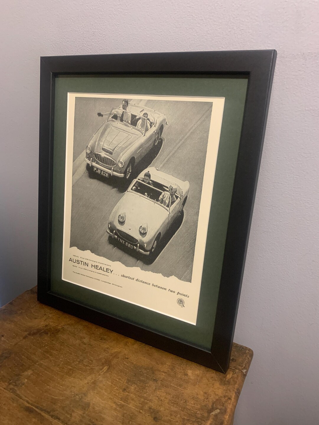 AUSTIN HEALEY 100-6 & SPRITE 1959 Original Framed Advertising Wall Art ...