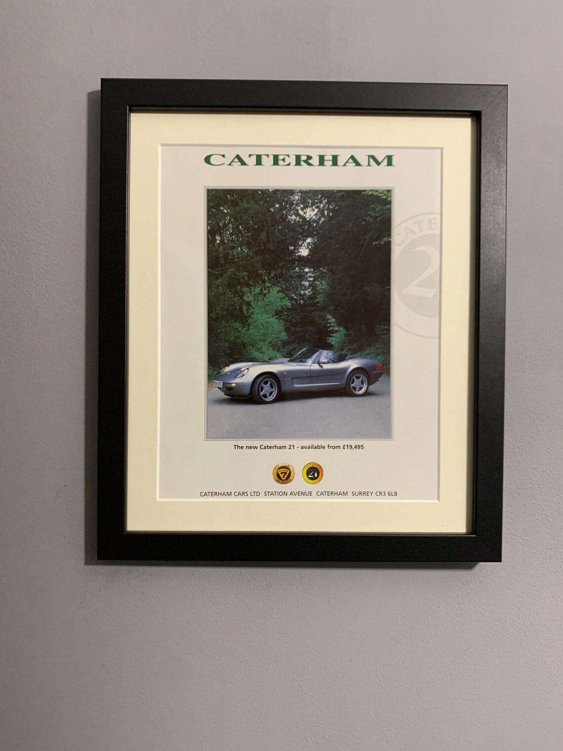 CATERHAM 21 - 1997 Framed Original Advertising Wall Art, Birthday Gift ...