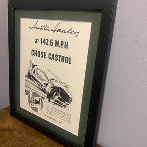 AUSTIN HEALEY 100 Original 1953 Framed Advertising Wall Art Print ...