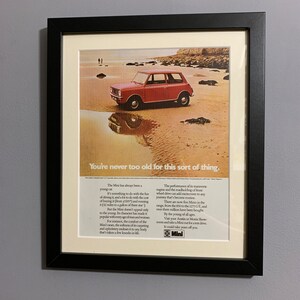 MINI 1973 Framed Original Advertising Wall Art Print Poster, Great ...