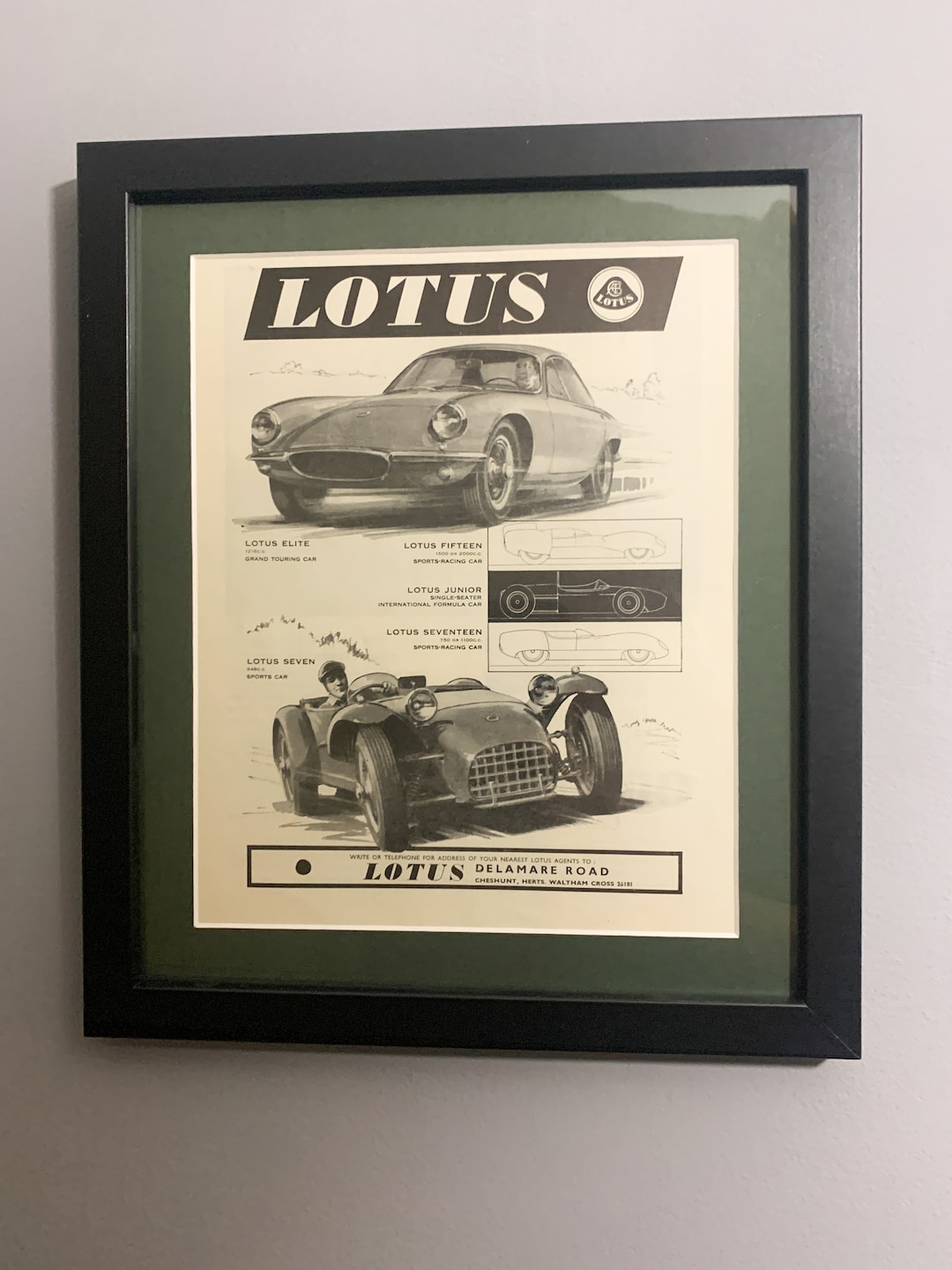 Original 1960 LOTUS Advert Framed Print A11 Christmas Gift - Etsy