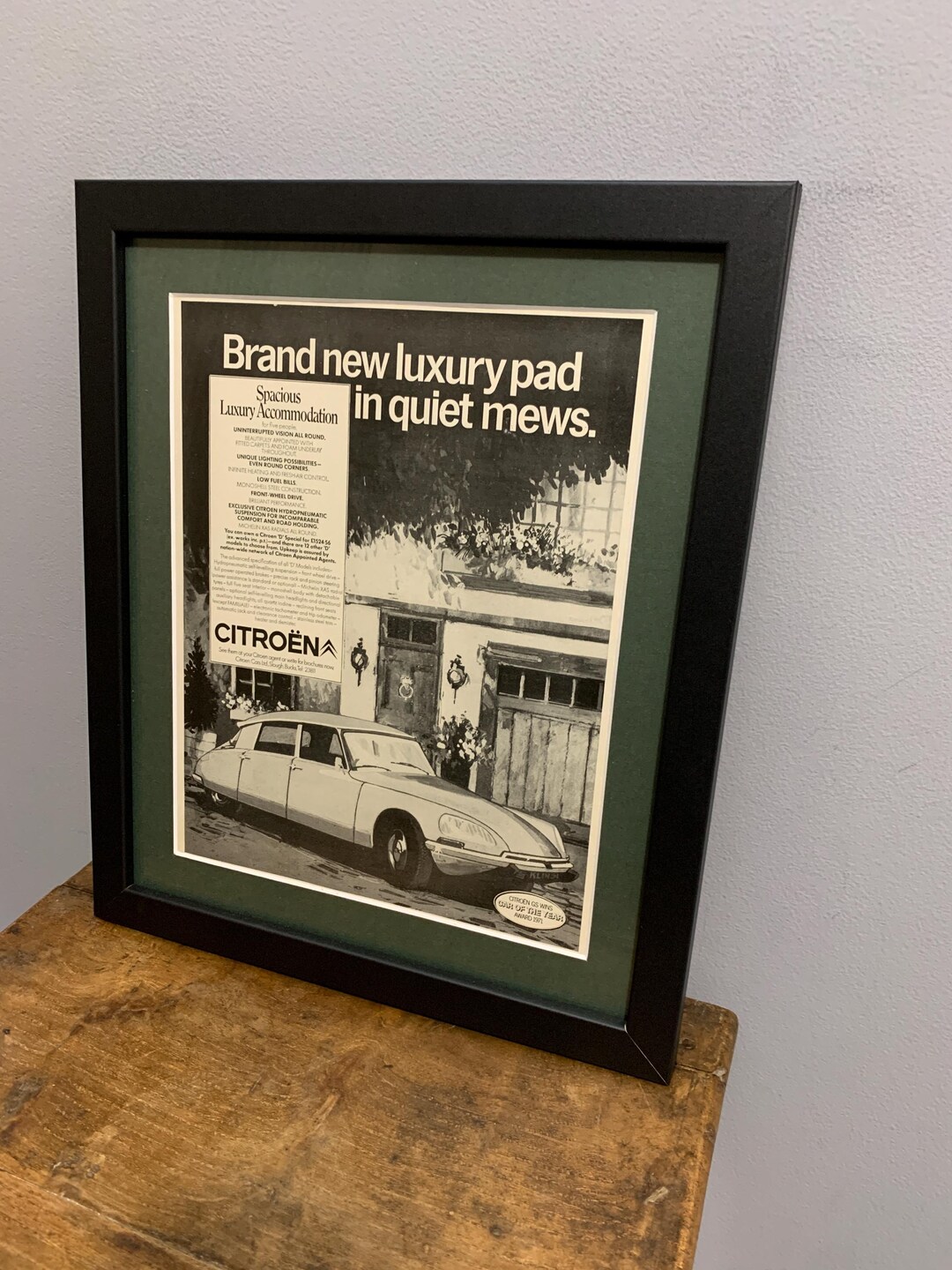 CITROEN Original 1971 Framed Advertising Wall Art Print Poster ...