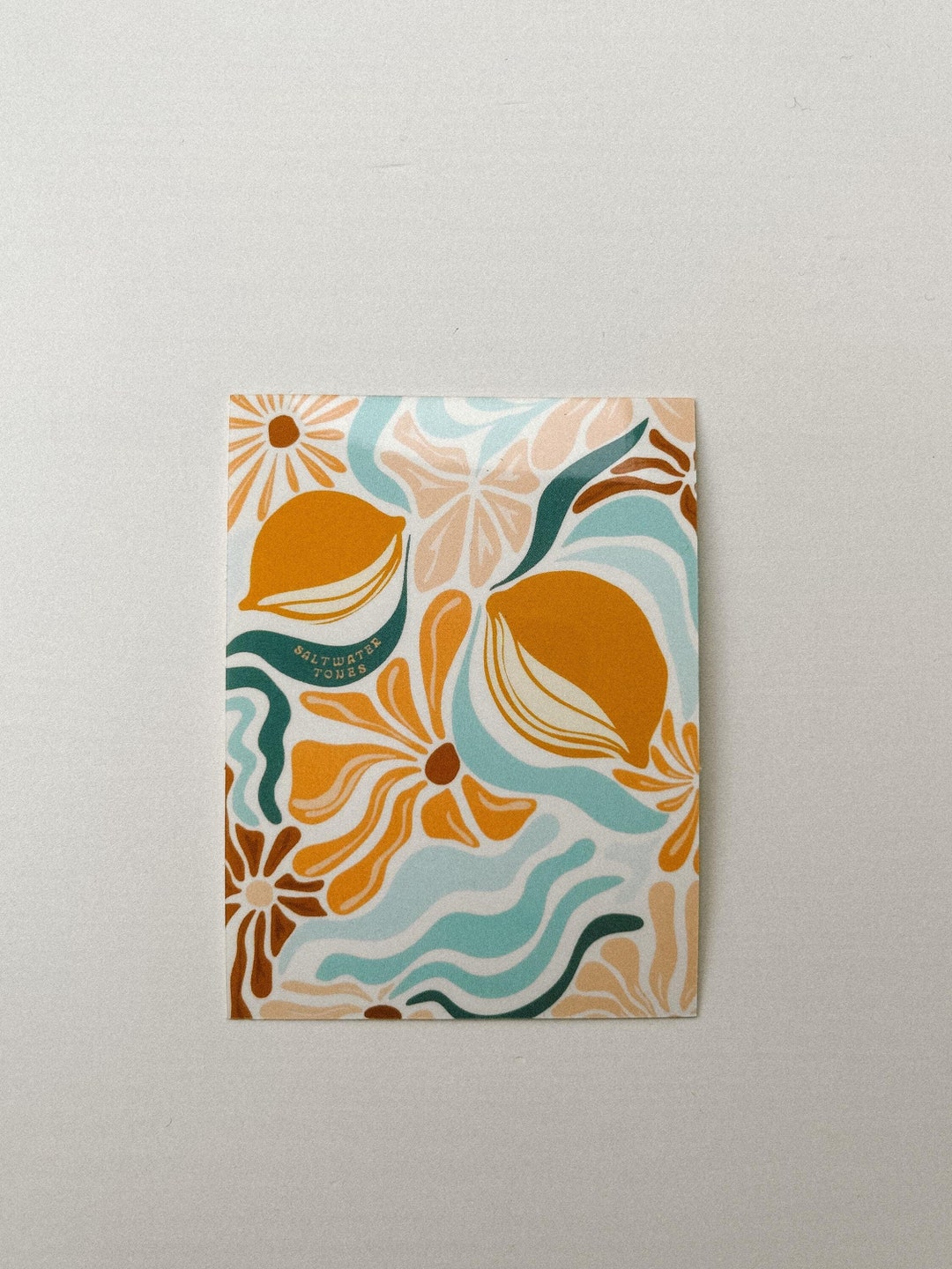 Lemon & Waves Sticker Surf Art Sticker Retro Surf Art Sticker Gift for ...
