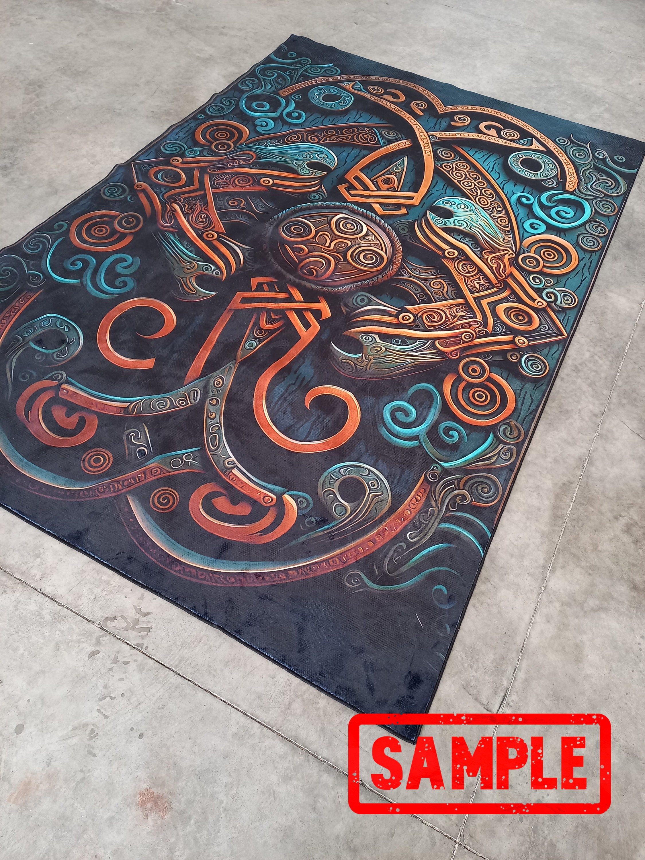 Tire Track Rug, Garage Rug, Gift for Him, Wheel Rug, Workshop Area Rug ...