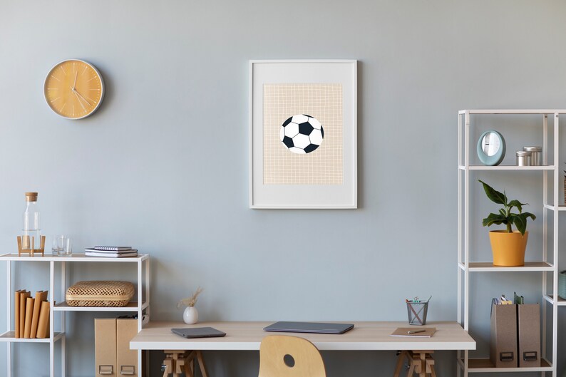 Football Soccer Printable, Sport Prints for Children, Sports Room Decor ...