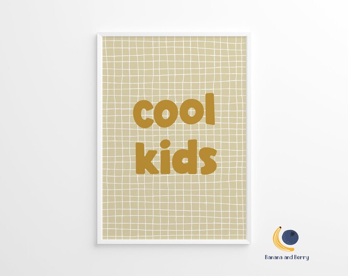 Cool Kids Club PRINTABLE POSTER, Playroom Decor, Printable Kids Art ...