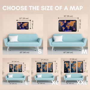 Wood Wall Map Led Backlight, Modern World Map Couples Gift, Adventure ...