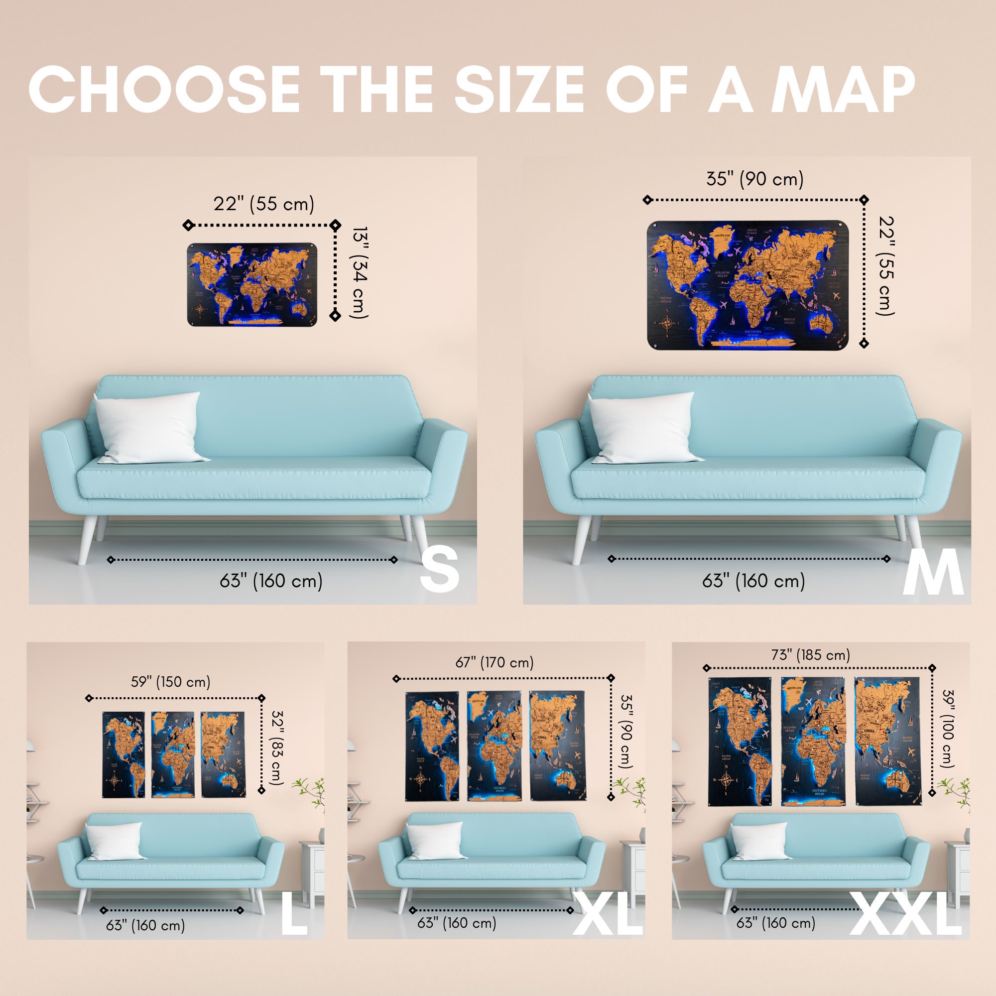 Modern World Map, Wooden Map, 3D Wooden World Map, World Map Wall Art ...