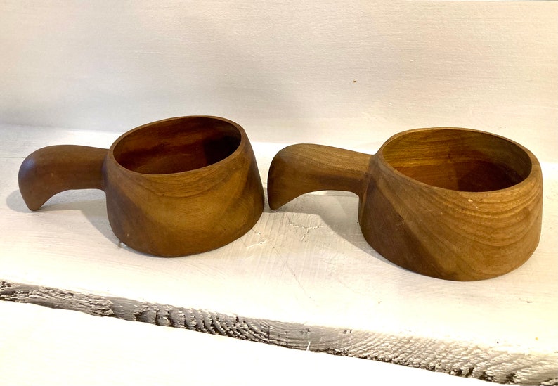 Pair of Hand Carved Wooden Cups/scoops Made in Haiti - Etsy