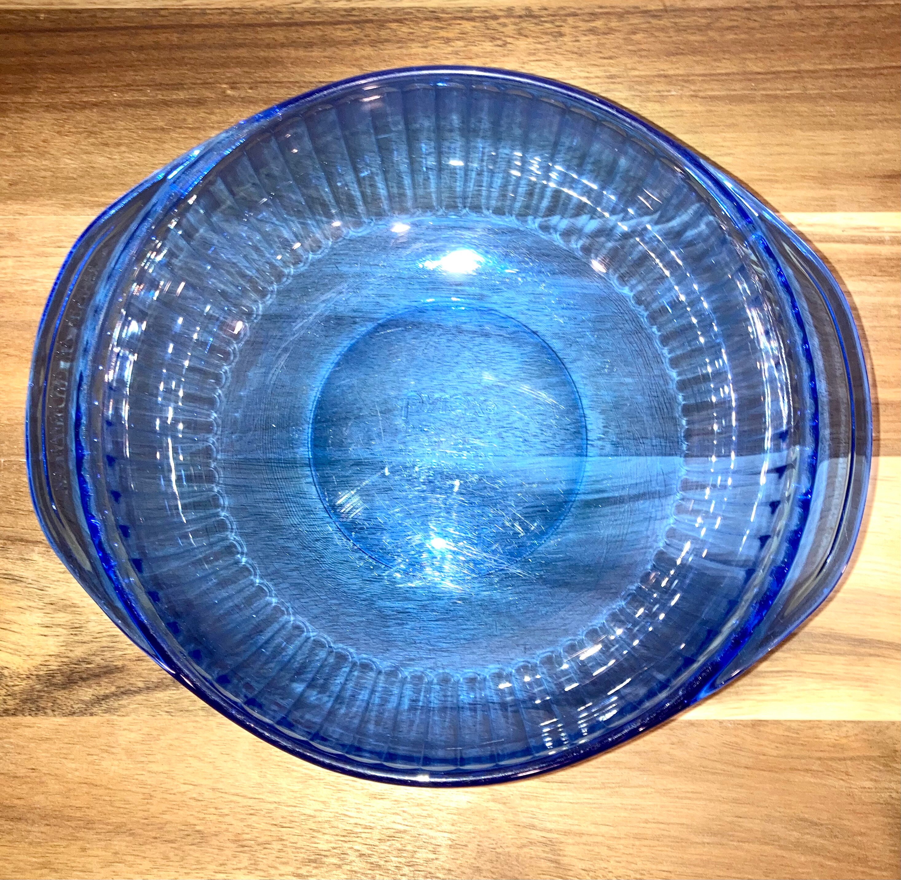 Vintage Pyrex Cobalt Blue 2 Quart Ribbed Glass Bowl - Etsy