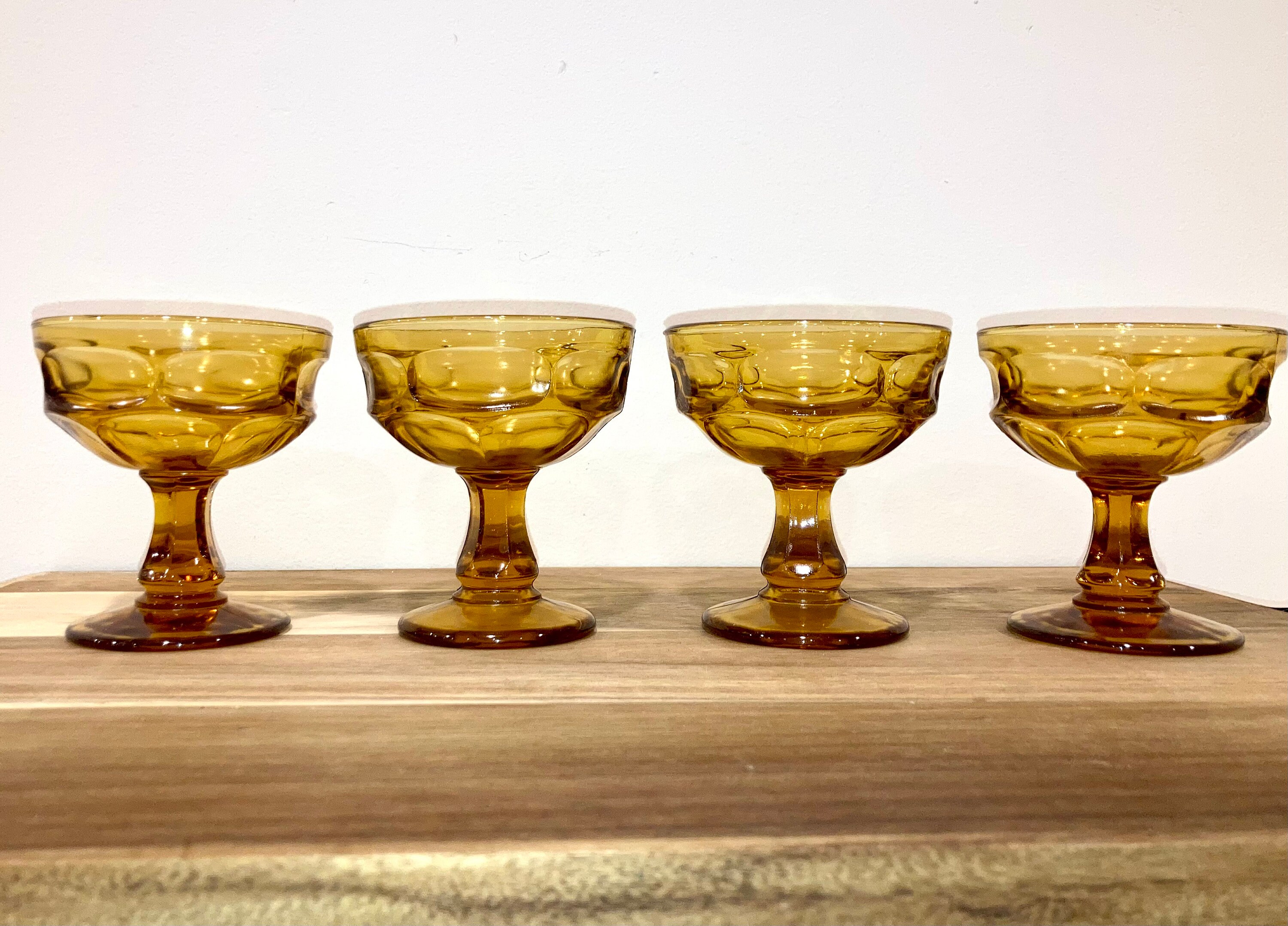 Vintage Libby Glass Amber Dessert Cups (set of 4) - Etsy