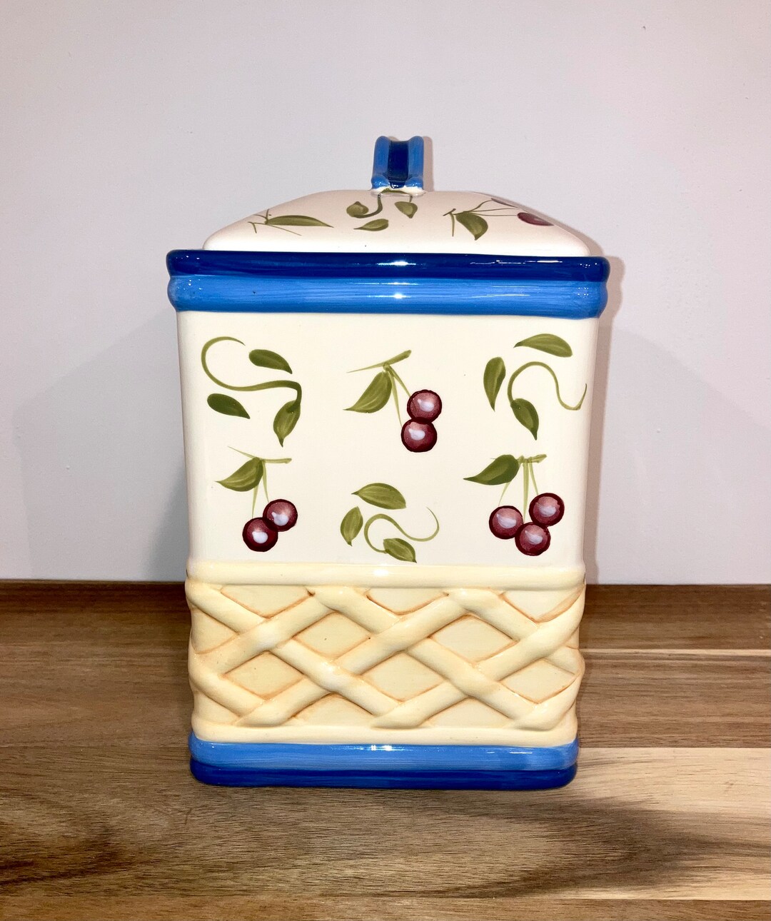 Vintage Inspirado Stone Lite Hand Painted Ceramic Cookie Jar - Etsy