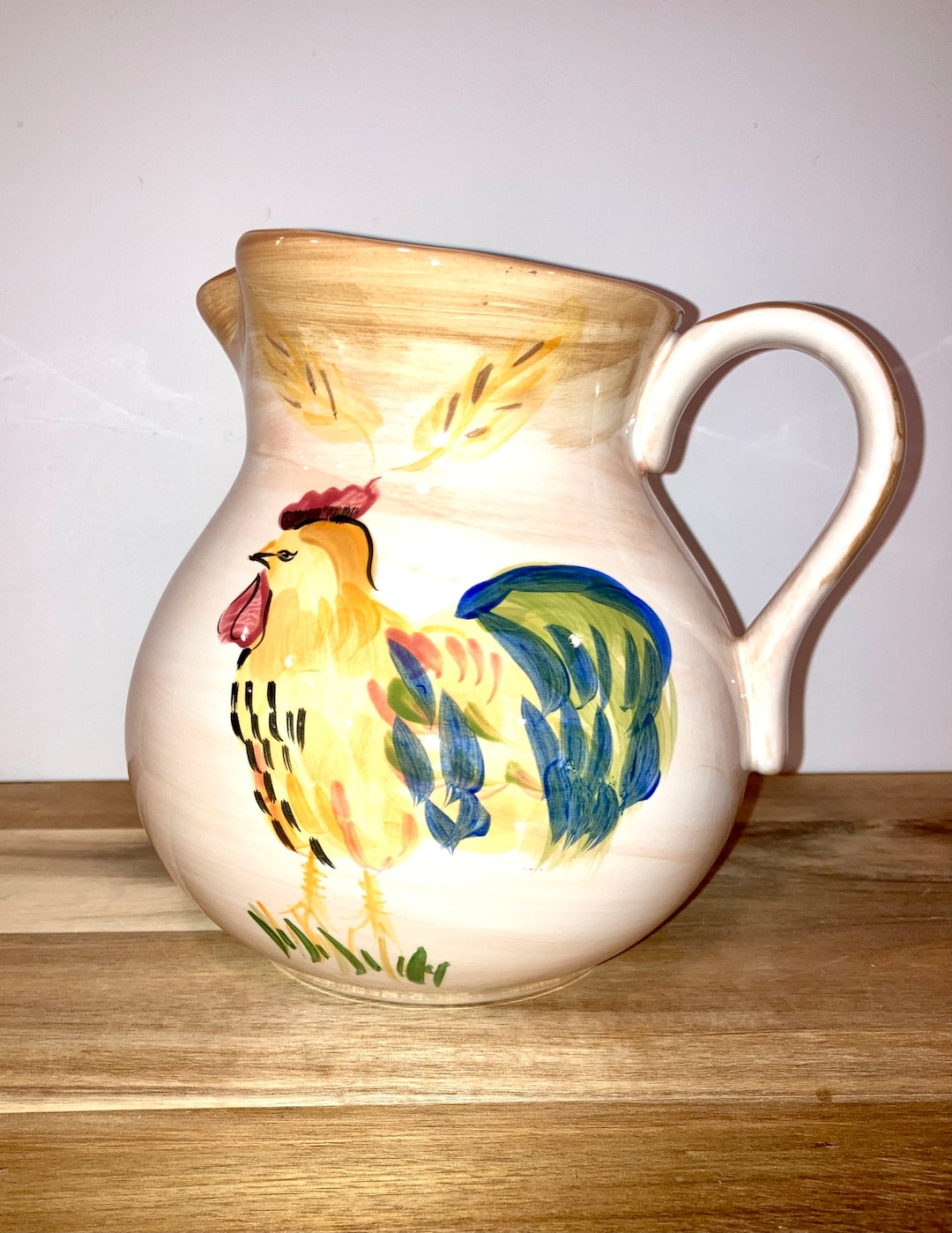 Barn Rooster Pitcher by Tabletops Unlimited - Etsy