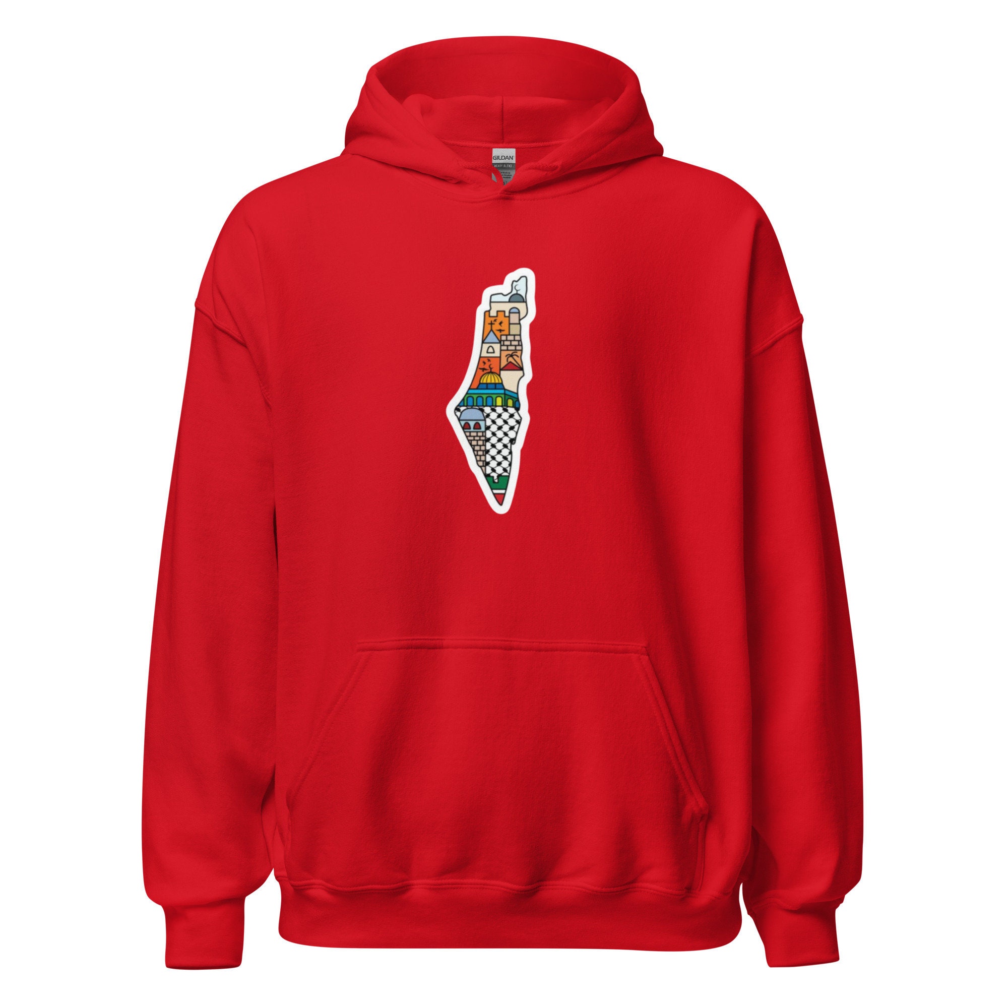 Palestine Map Hoodie, Printed Palestine Flag Hoodie, Palestine Hoodie ...
