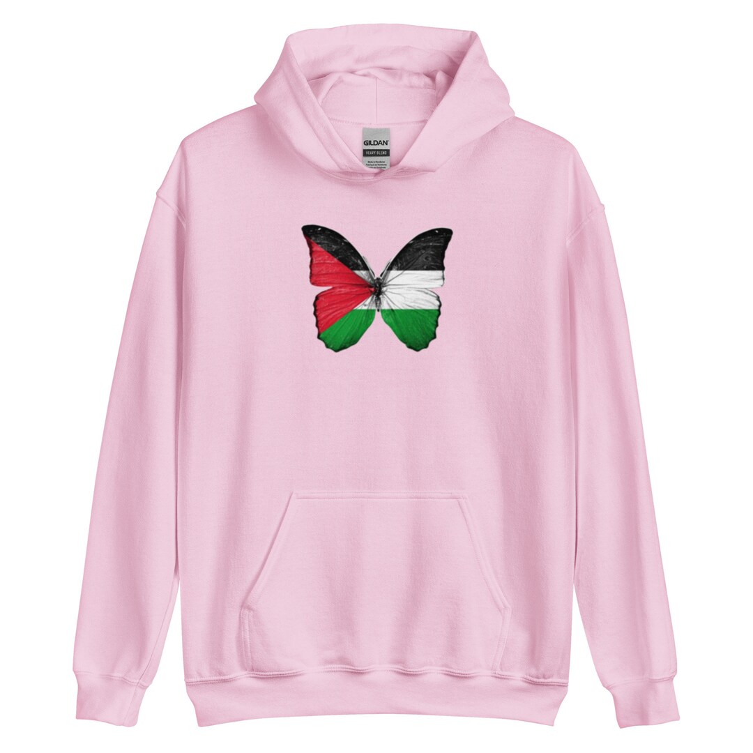 Palestine Flag Butterfly Hoodie, Palestine Flag Sweater, Palestine ...