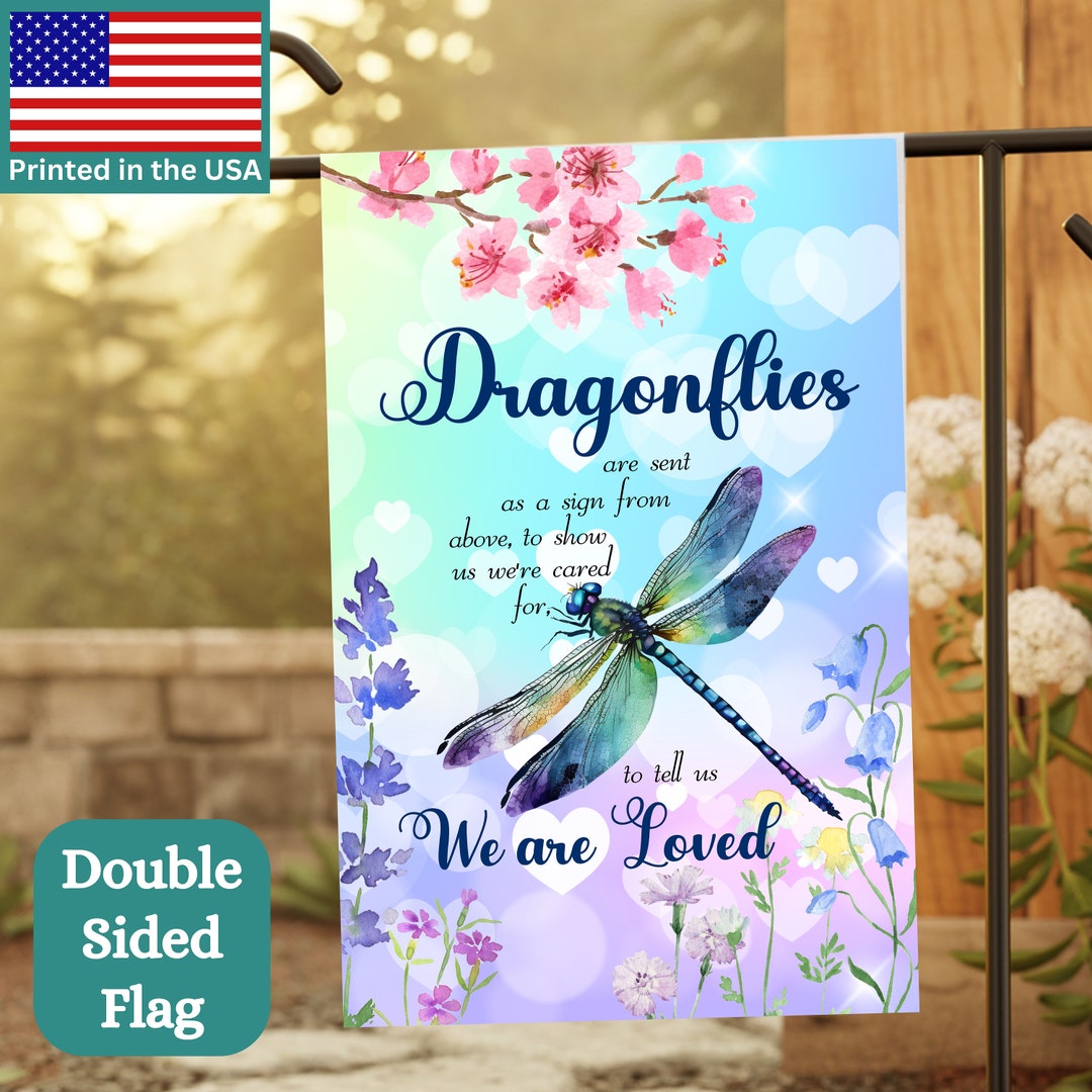 Inspirational Dragonfly Wildflower Garden Flag, Mothers Day Gift, Gift ...