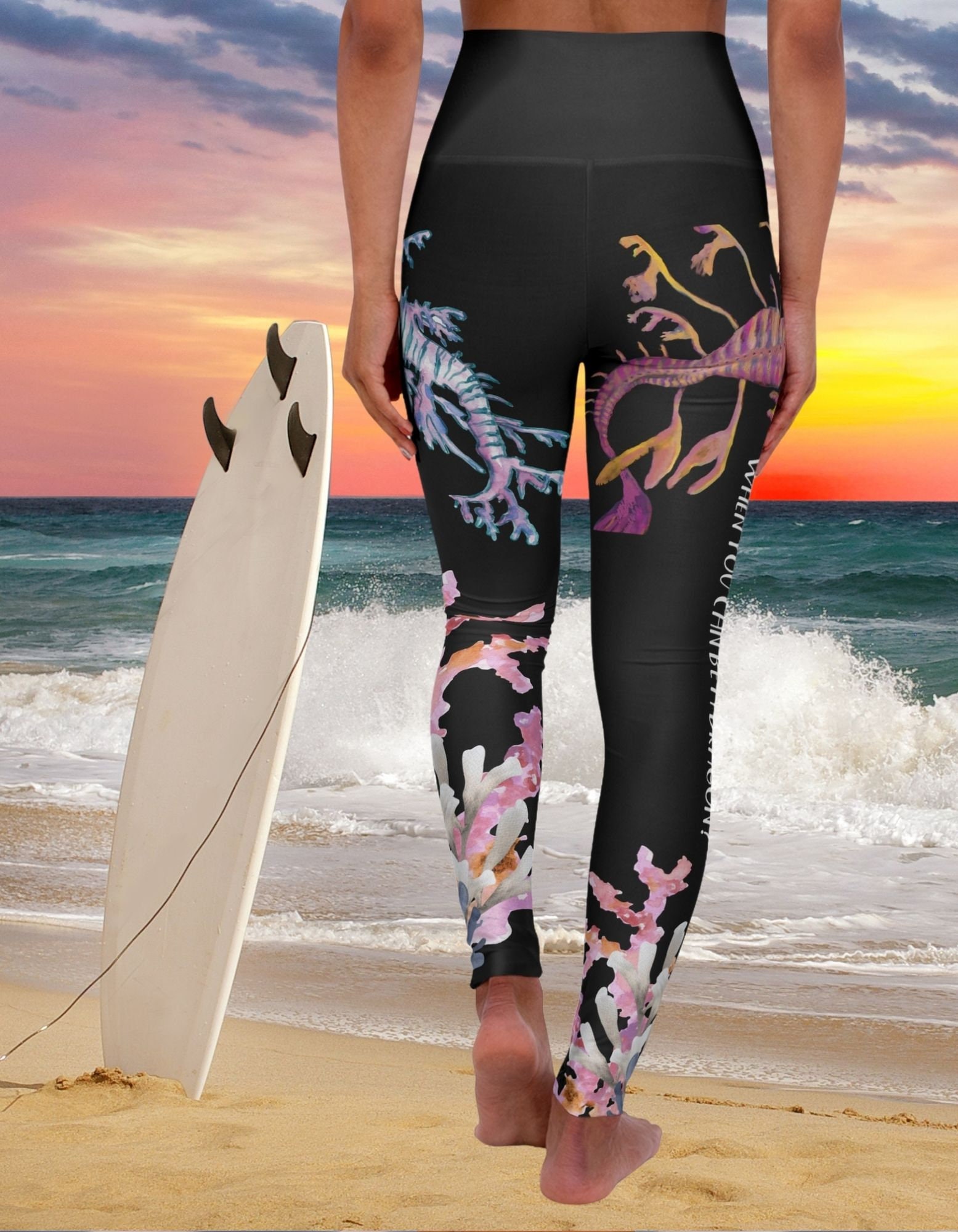 Leafy Sea Dragon Swimwear Leggings for Women for Beach, Cruise, Lake ...