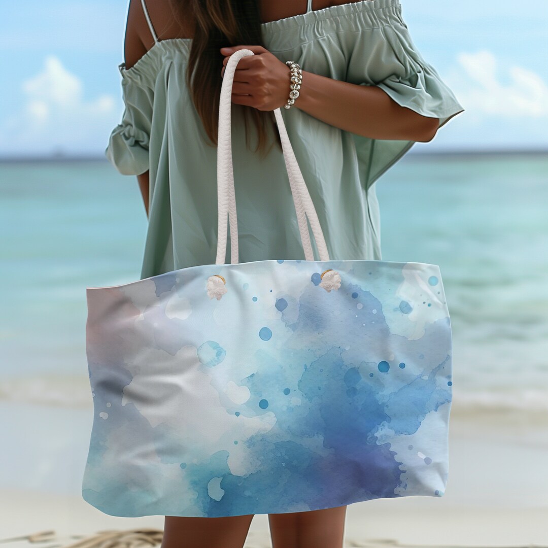 Watercolor Splashes 1 Oversized Beach Bag, Family Cruise Vacation Boat ...