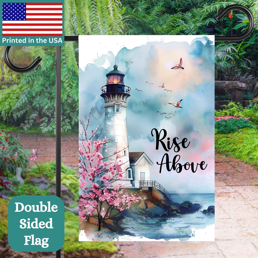 Rise Above Lighthouse Garden Lawn Flag Mother's Day Gift for Mom Mama ...